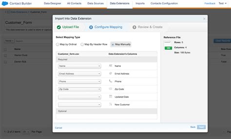 Salesforce Marketing Cloud Load Import Data Into Data Extensions