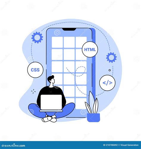 Hybrid Mobile App Abstract Concept Vector Illustration Stock Vector Illustration Of Icon