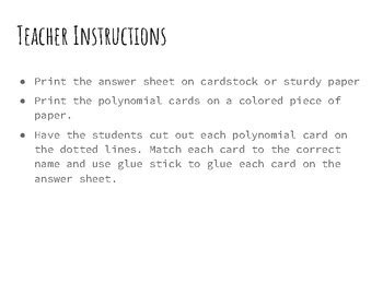 Classifying Polynomials Match By Telia West TPT