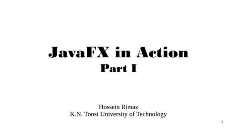 Javafx In Action Part I Ppt