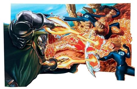 Fantastic Four Vs Doctor Doom By Alex Ross Dr Doom Alex Ross Alex