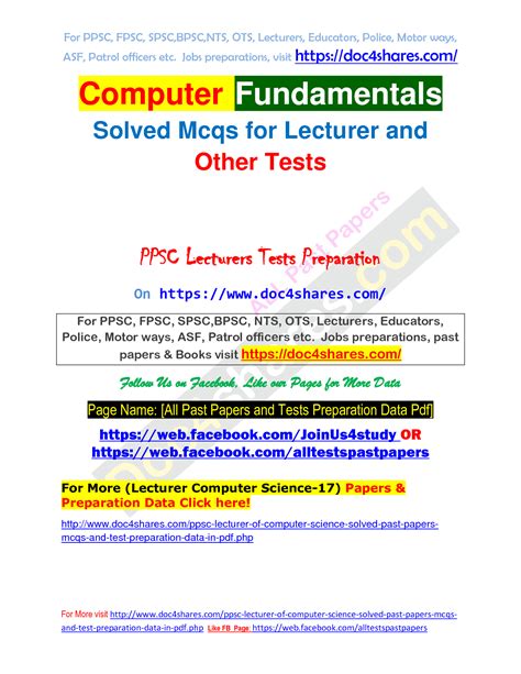 Solution Computer Fundamentals Solved Mcqs For Lecturer And Other