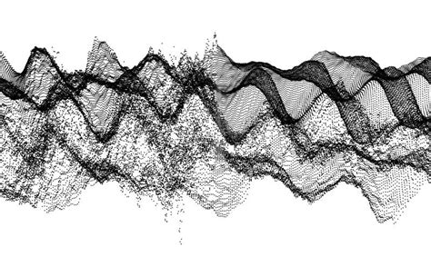 Wavy Grid Background 3d Abstract Vector Illustration With Particle