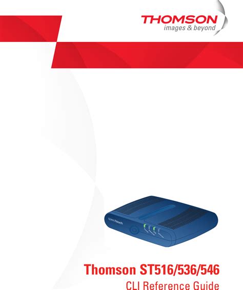 Technicolor Thomson Network Router St Users Manual CLI Beyond