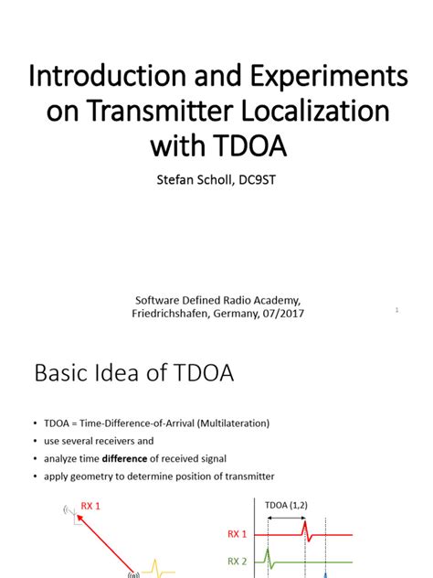 Introduction And Experiments On Transmitter Localization With Tdoa Pdf Frequency Modulation