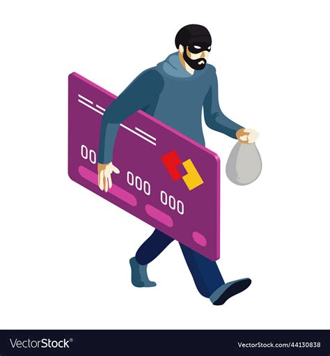 Isometric Cyber Thief Design Royalty Free Vector Image