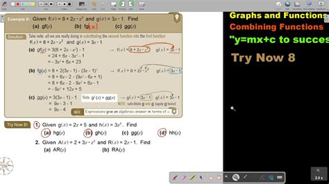 3 8 Graphs And Functions And Coordinate Geometry Combining Functions