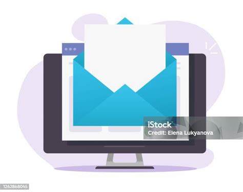 이메일 전자 메일 편지 봉투 또는 뉴스 레터 온라인 디지털 빈 빈 문서 파일 페이지 복사 공간 아이콘 벡터 평면 만화 기호 클립 아트 보내기에 대한 스톡 벡터 아트 및 기타