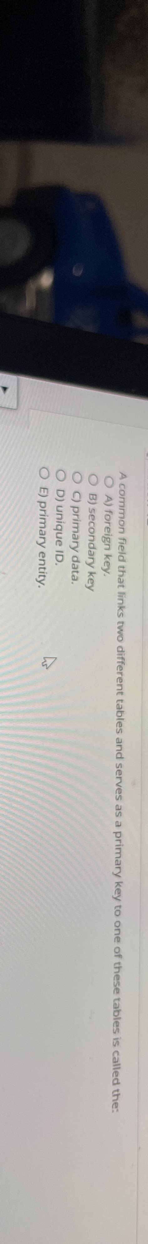 Solved A Common Field That Links Two Different Tables And