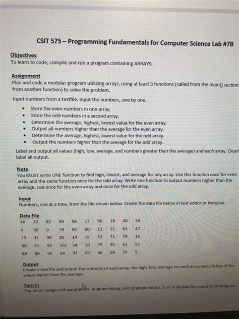 Solved Csit 575 Programming Fundamentals For Computer