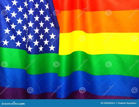 Lgbt Flag Usa Stock Image Image Of Flag Sign Closeup 250550261