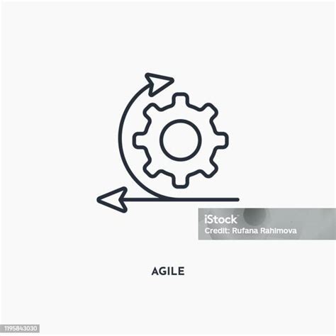 민첩한 윤곽선 아이콘입니다 간단한 선형 요소 그림입니다 흰색 배경에 격리 된 라인 애자일 아이콘입니다 얇은 스트로크 기호는 웹 모바일 및 Ui에 사용할 수 있습니다 스크럼에