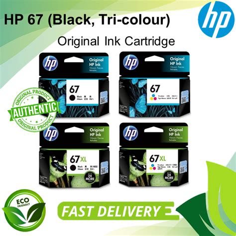 Hp Xl Black Tri Color Original Ink Cartridge Shopee Malaysia