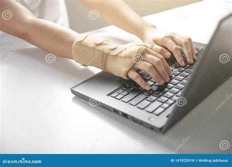 Wrist Pain From Using Computer Office Syndrome Hand Pain Or Injury Stock Photo Image Of