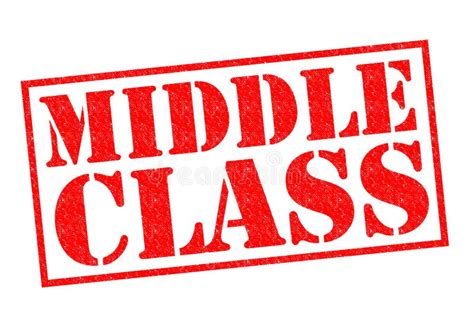 Middle Class Squeeze Cartoon Vector Illustration Stock Vector