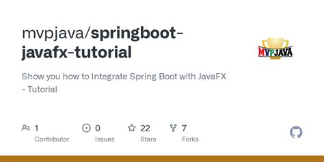 Github Mvpjavaspringboot Javafx Tutorial Show You How To Integrate