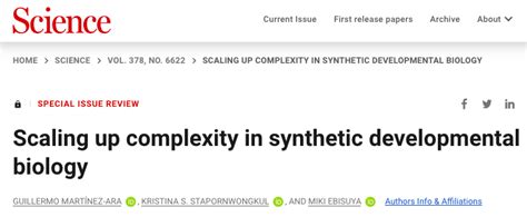 Science综述丨合成发育生物学未来：多样性和复杂化 集智俱乐部