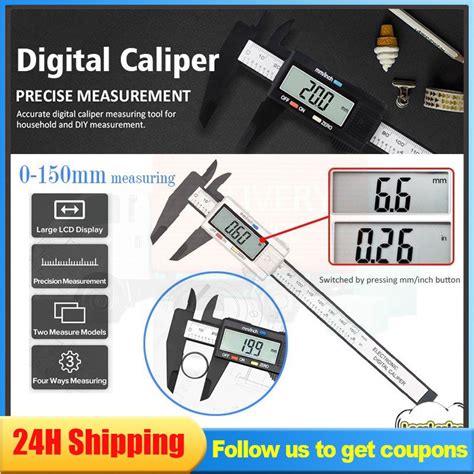 Digital Caliper Electronic Vernier Caliper Measuring Device Inch And