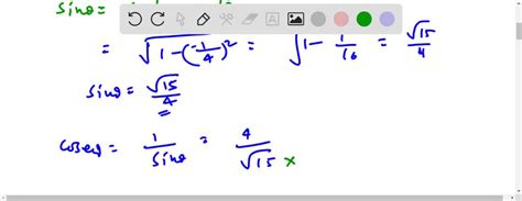 Solved Find Theta For Each Of The Given Trigonom…