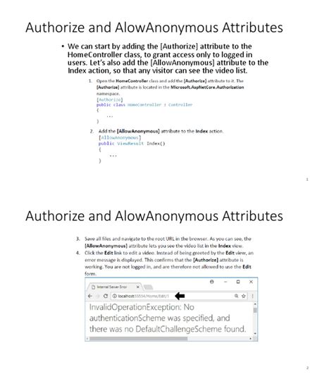 Authorize And Alowanonymous Attributes Pdf Home And Garden Computers