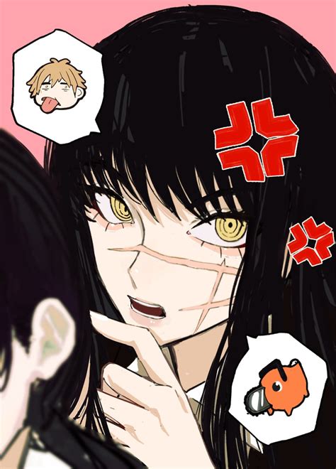 Denji Pochita Yoru And Mitaka Asa Chainsaw Man Drawn By Sailen Danbooru