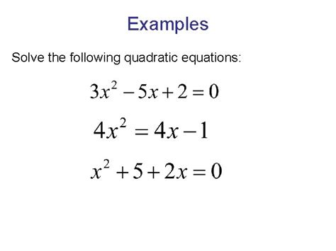 Examples Of Quadratic Equation Using Formula Tessshebaylo Examples Of Quadratic Equation Using Formula Tessshebaylo