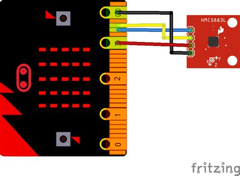 Microbit And Hmc5983 Magnetometer Example