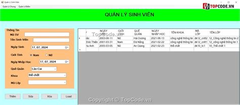 Full Code Hệ Thống Quản Lí Sinh Viên Bằng C Winform Và Sqlservercó đầy đủ Chức Năng Quản Trị