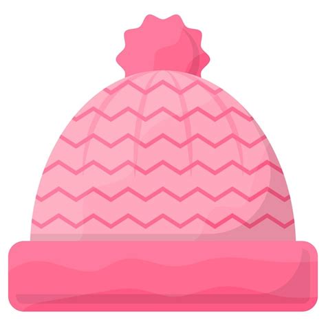 Premium Vector Pink Toque Or Touque Concept Woolen Knit Cap Vector