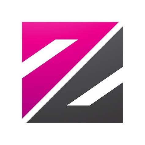 Premium Vector Magenta And Black Triangular Square Shaped Letter Z Icon