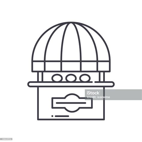 가로 식품 아이콘 선형 절연 일러스트레이션 얇은 선 벡터 웹 디자인 사인 흰색 배경에 편집 가능한 스트로크가 있는 개요 개념