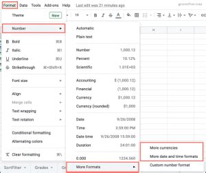 How To Create Custom Number Formats In Google Sheets