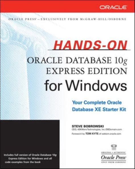 hands on oracle database 10g express edition for windows steve