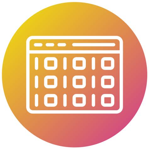 Binary Code Generic Gradient Fill Icon Binary Code Generic Gradient Fill Icon