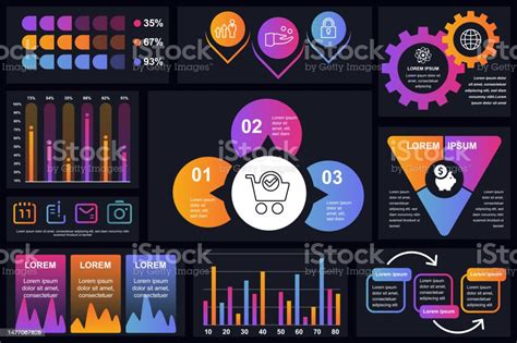 인포그래픽 요소 데이터 시각화 벡터 디자인 템플릿의 집합입니다 단계 옵션 비즈니스 프로세스 워크 플로 다이어그램 순서도 개념