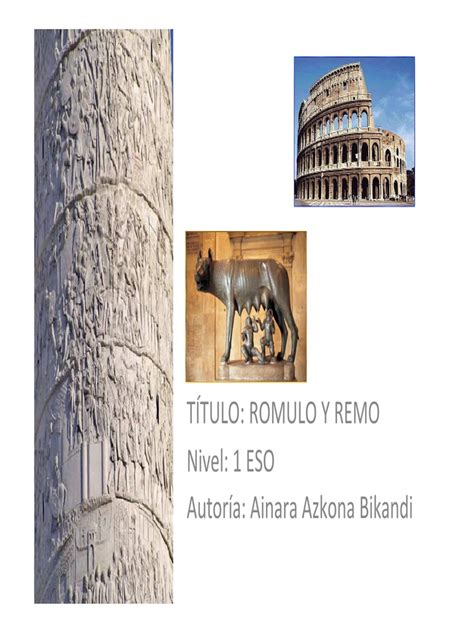 Romulo Remo 1 Pdf Imperio Romano Roma Antigua
