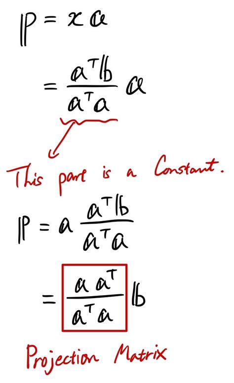 Vector Projection Matrix Form 416 9y Projection Matrices And Their