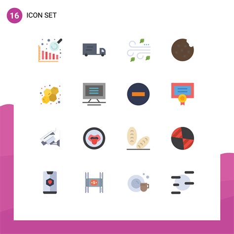 Group Of 16 Modern Flat Colors Set For Minus Hardware Cookie Computer Science Editable Pack Of