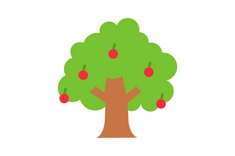 Fruit Tree Flat Icon Graphic By IconBunny Creative Fabrica