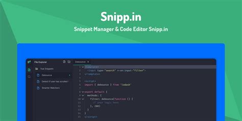 Snippet Manager And Code Editor Made With Vuejs