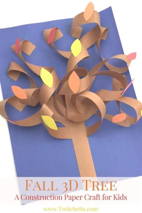How To Make An Easy D Fall Construction Paper Tree Twitchetts