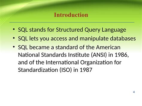 Structure Query Language With Database Management Ppt