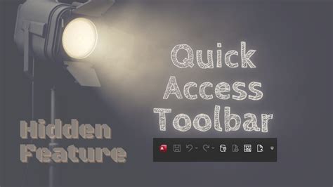 Customizing The Quick Access Toolbar In Microsoft Access