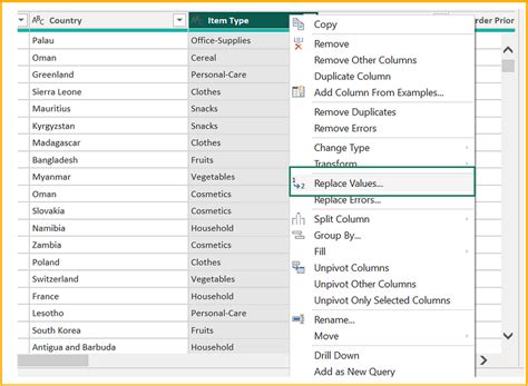 Power Query Replace Multiple Column Values In Single Step