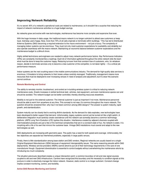 improving network reliability pdf reliability engineering lte