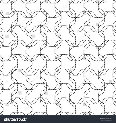Seamless Abstract Monochrome Wallpaper Vector Black Stock Vector Royalty Free 1980309449