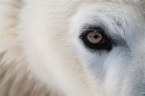 Premium Ai Image A Closeup Of A Polar Bears Face Representing Resilience And Adaptability To