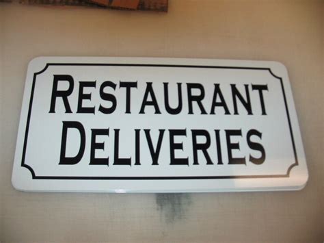 Restaurant Deliveries Metal Sign For Kitchen Decor Concession Trailer