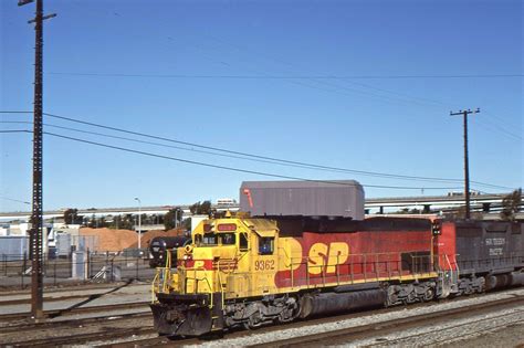Original Slide Southern Pacific Sd45t 2 9362 In Action Oakland Ca 1986 Nice Antique Price