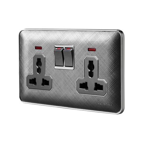 Double Multi Socket With Indicator Valbona